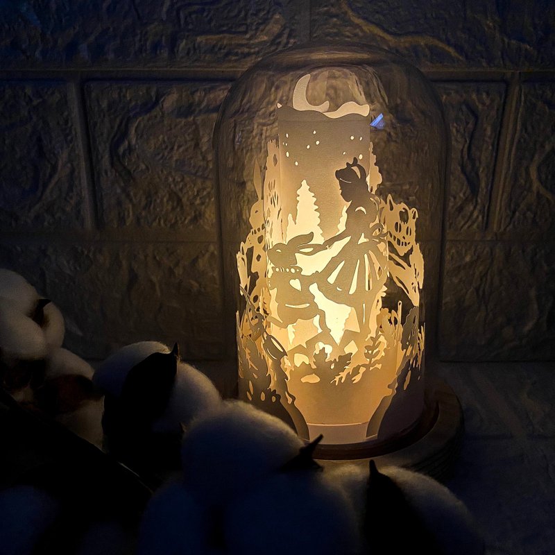 360全景-愛麗絲夢遊仙境光影紙雕燈 (led夜燈) - 設計館 Floral Footprint stdio 足跡手創館 燈具/燈飾 - Pinkoi