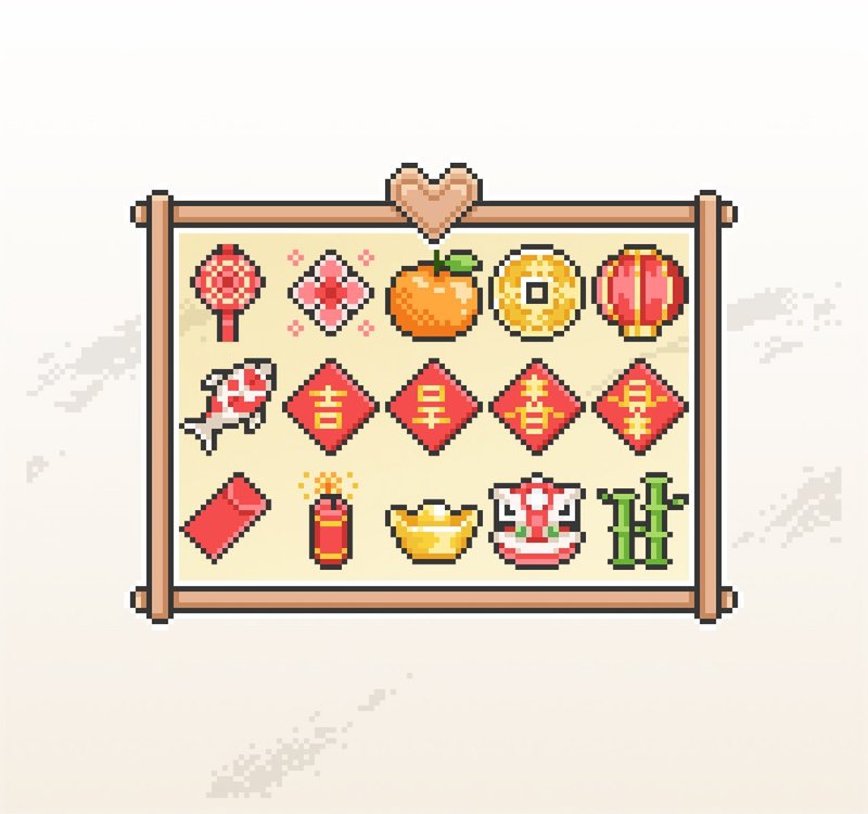 【數位】Twitch 訂閱者徽章 小奇點徽章 懷舊像素風 農曆新年 - 設計館 KoyLiang的Twitch素材庫 Logo 設計/圖案設計 - Pinkoi