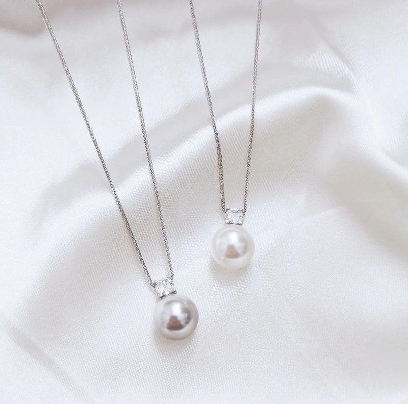 [New Product] Fangyuan-Pearl Diamond Sterling Silver Necklace Mother’s Day Gift - Shop WENSZU ...