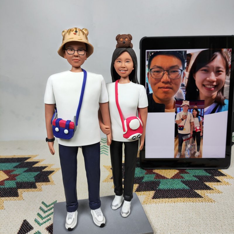 【客製化3D人像公仔】手作似顏人型娃娃情侶父母夫妻結婚週年禮物 - 設計館 uDesign優湛 玩偶/公仔 - Pinkoi