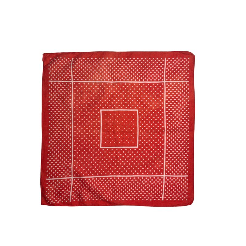 Vintage 40s Dot Dot Bandana red dot totem discharge dyed scarf - Shop headxlover Vintagestore ...
