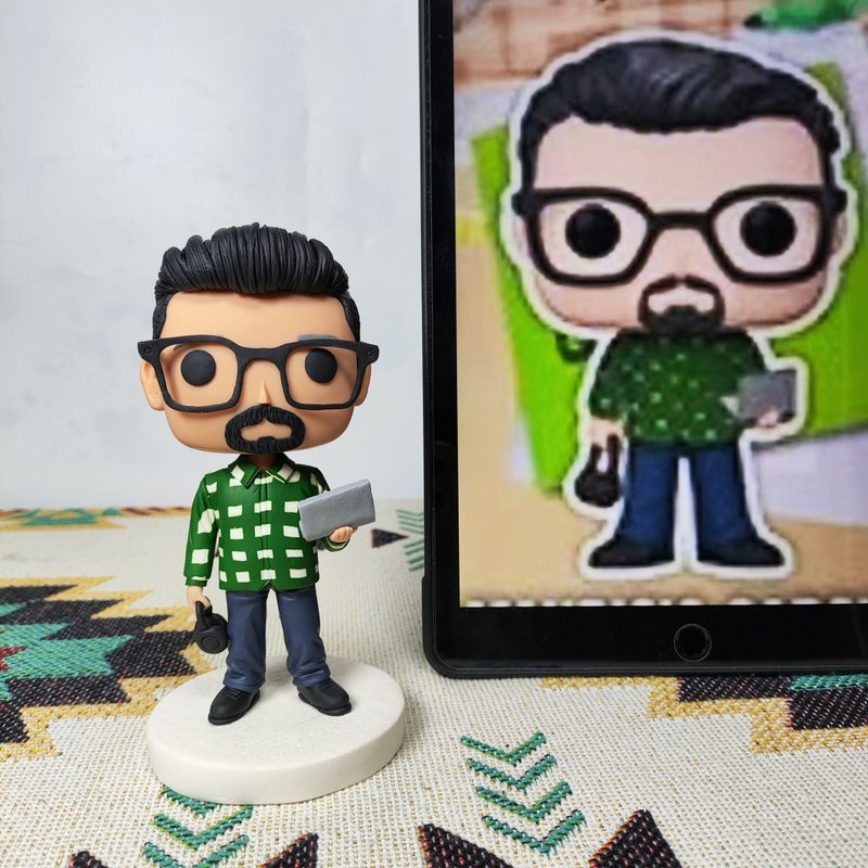 纯手工定制美国Funko Pop 自画肖像公仔娃娃男朋友老公生日礼物 - Shop uDesign Stuffed Dolls & Figurines - Pinkoi