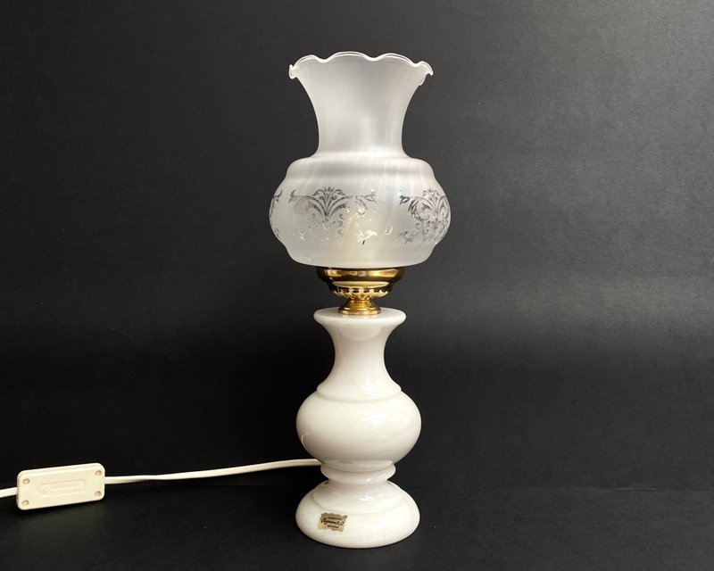 西班牙雪花石膏優雅復古檯燈 Pegasam S.L. 70年代 - 設計館 HappyDuckVintage 燈具/燈飾 - Pinkoi