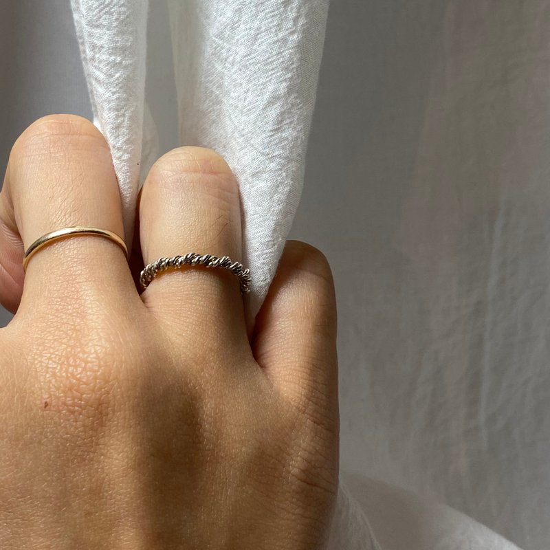 【Workshop(s)】Kaohsiung handmade metalwork_Exquisite double twist ring 925 Silver for two - Shop ...