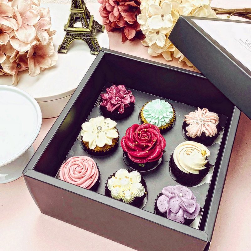 Pinkoi限/2023情人節玫瑰花迷你杯子蛋糕+生巧力組/24hr - 設計館 Felicitas Pâtissérie 其他 - Pinkoi