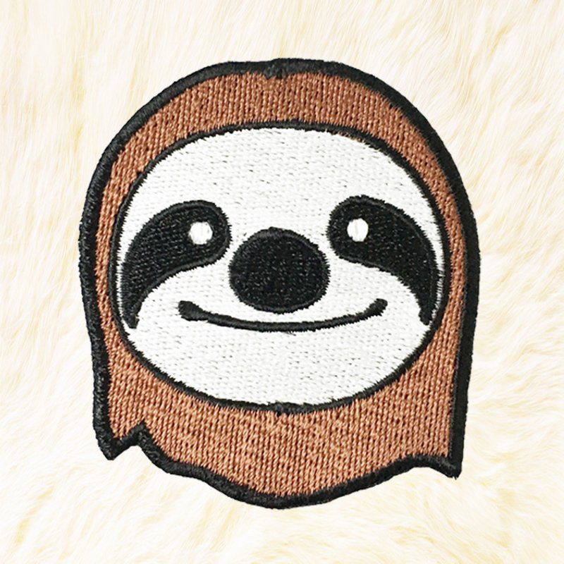Brown Sloth Iron on Patch Buy 3 Get 1 Free - 設計館 24PlanetsStudio 編織/刺繡/羊毛氈/縫紉 - Pinkoi