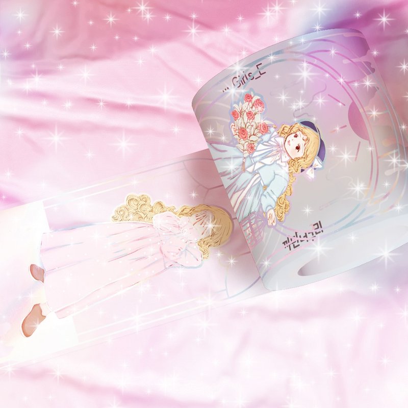 (3D PET) girls_E - 設計館 black raccoon 紙膠帶 - Pinkoi