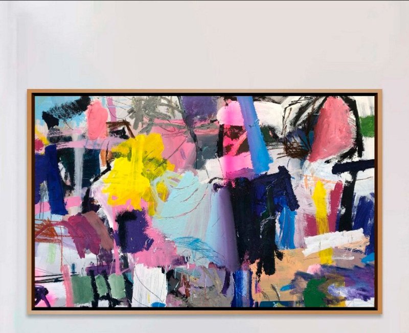 Original Painting On Canvas Abstract Purple Contemporary Art Colorful Modern - Shop TrendGallery ...