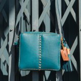 *Mingen Handiwork*原創手工深藍色牛皮挎包DJ16001P - mingenhandiwork | Pinkoi