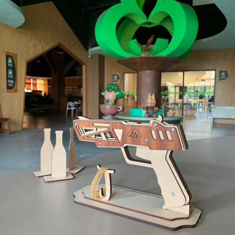 【手作DIY】007手槍 童玩 玩具 遊戲 木質 質感 小朋友 射擊 卷木森活館｜木工/竹藝/紙雕人氣榜 - Pinkoi