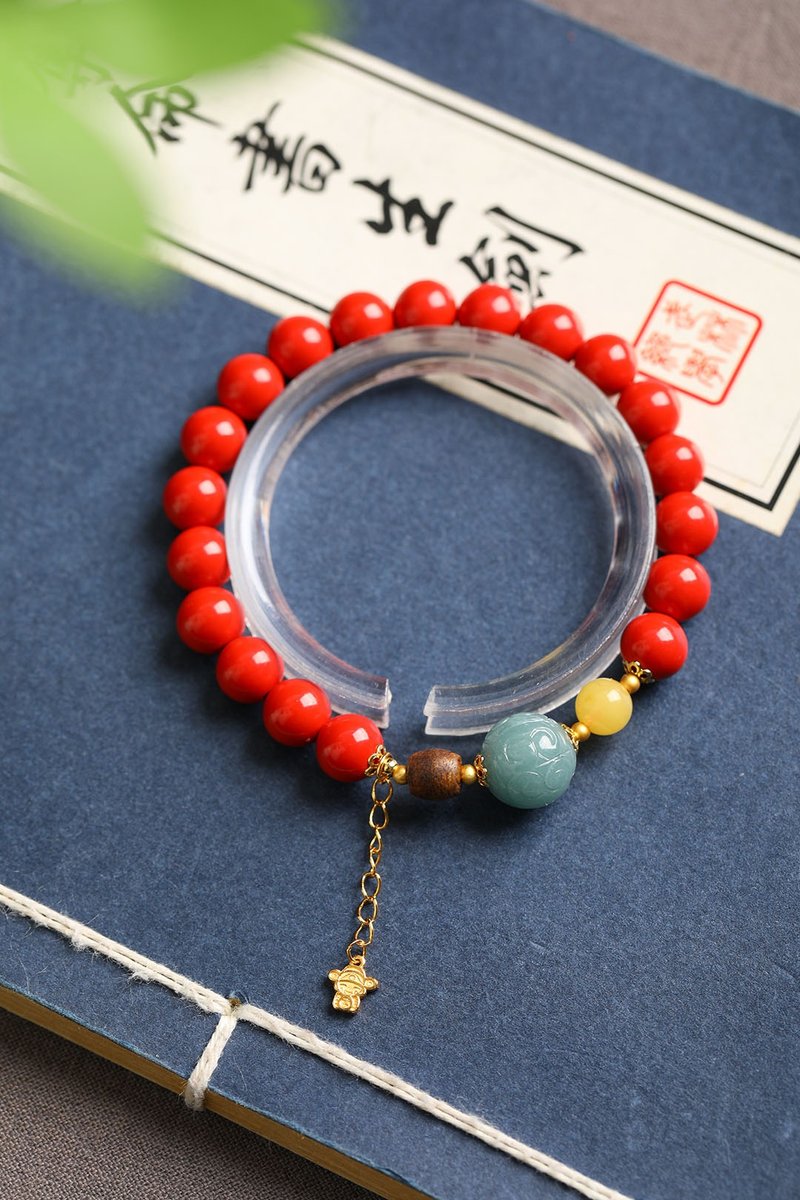 天然原礦硃砂手鍊 精品紅砂手串 硃砂含量93%以上 關注領取優惠卷 朵蘭＆Dolan｜手鍊/手環人氣榜 - Pinkoi