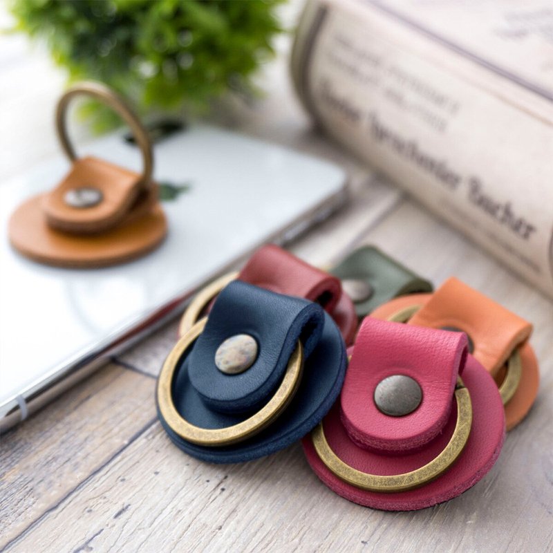 Smartphone Ring [Simple Leather Ring] Drop Prevention Mobile Ring ...