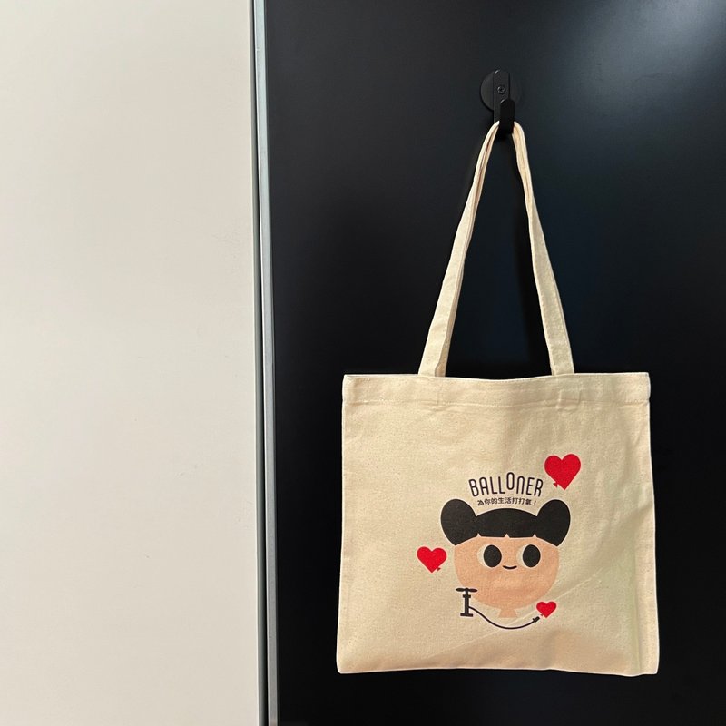 A4 canvas bag/ to cheer you up in life - Shop BALLONER Messenger Bags & Sling Bags - Pinkoi