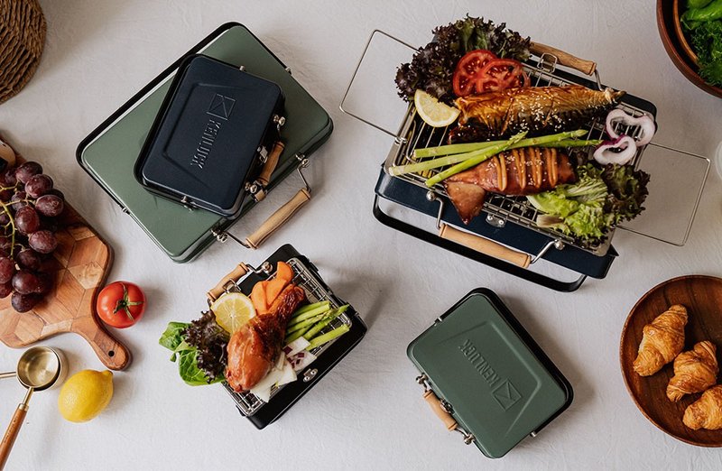 2022 KENLUCK 迷你攜帶型烤肉架-深藍 KENLUCK｜鍋子/烤盤人氣榜 - Pinkoi