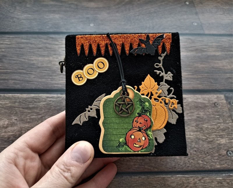 Small Gothic notebook Spooky Halloween junk journal handmade Witch ...