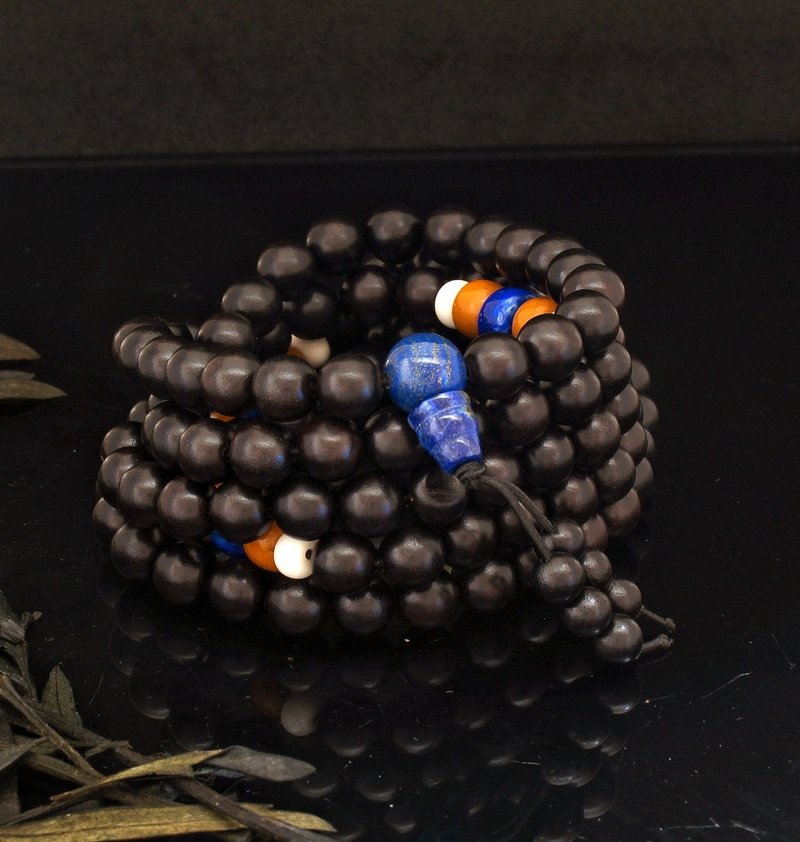 黑檀 + 青金 阿拉善 8mm 108粒木珠手串 ( 114160 ) HK-Accessories｜手鍊/手環人氣榜 - Pinkoi