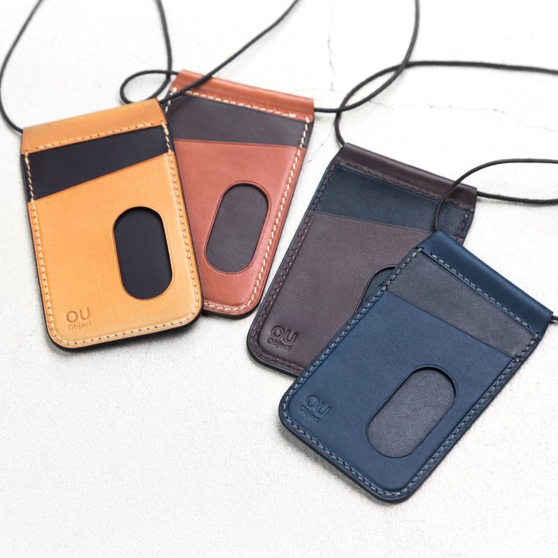 直式識別證卡套/證件套 植鞣革 手工縫製 | OU object 偶物 OU object | 偶物｜證件套/識別證套人氣榜 - Pinkoi