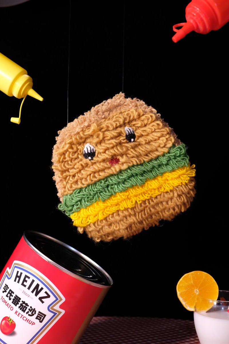 Meugler Niu Chou Island [Inedible Hamburger] Handmade Wool Crocheted ...