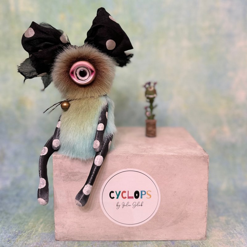 Blue mini cyclops - girl _ MADE-TO-ORDER! Cyclops by Julia Golub｜玩偶/公仔 ...
