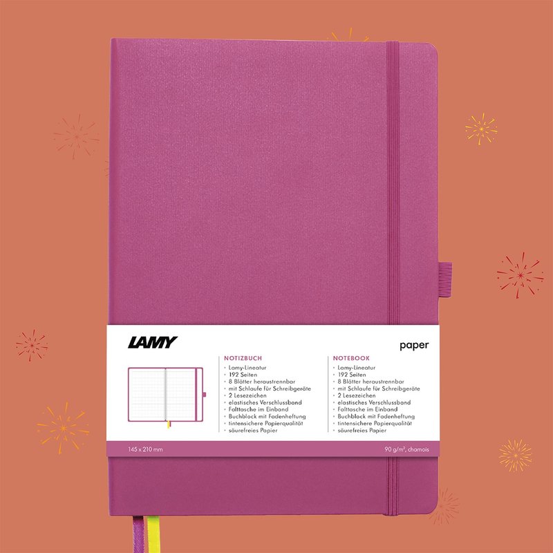 【客製服務】LAMY 鋼筆用軟式A5筆記本 / notebook狩獵系列 桃紅 - 設計館 LAMY TAIWAN 官方旗艦館 筆記本/手帳 - Pinkoi