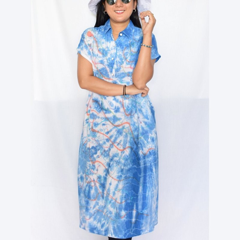 Dress Shirt Over Sleev Rayon - HOMRAK HOMRAK｜洋裝/連身裙人氣榜 - Pinkoi