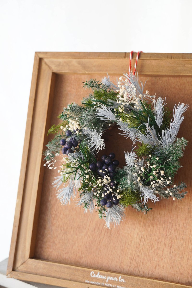【聖誕小物】靜謐星野森林 聖誕永生小花圈 - 設計館 SUN 風格花物 乾燥花/永生花 - Pinkoi