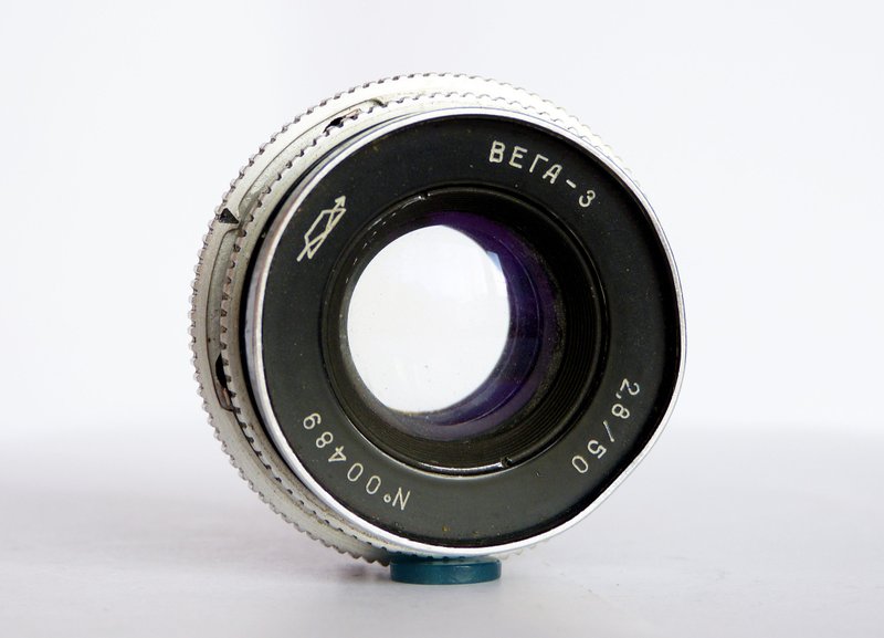 Vega-3 2.8/50 USSR lens for SLR Zenit-4 Zenit-5 C mount KMZ for parts ...