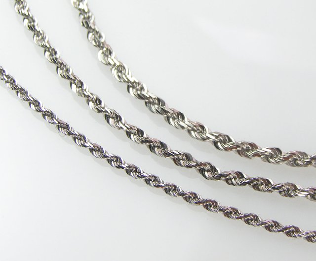 14Kゴールドネックレス 太いネックレス ロープ チェーンホワイト 14Kゴールドネックレス 太いネックレス ロープ チェーンホワイト