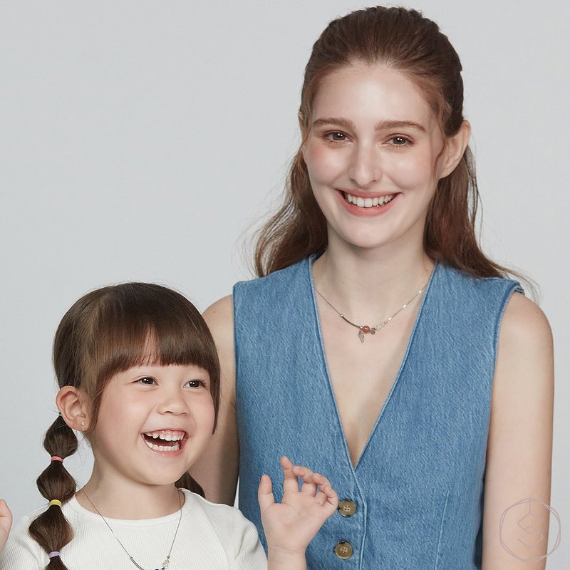 專屬夢想 | 草莓晶 海藍寶 爆花白水晶 | 母女款水晶項鍊 (CONNY) - 設計館 飾品控 SPANCONNY 天然水晶流行飾品 項鍊 - Pinkoi