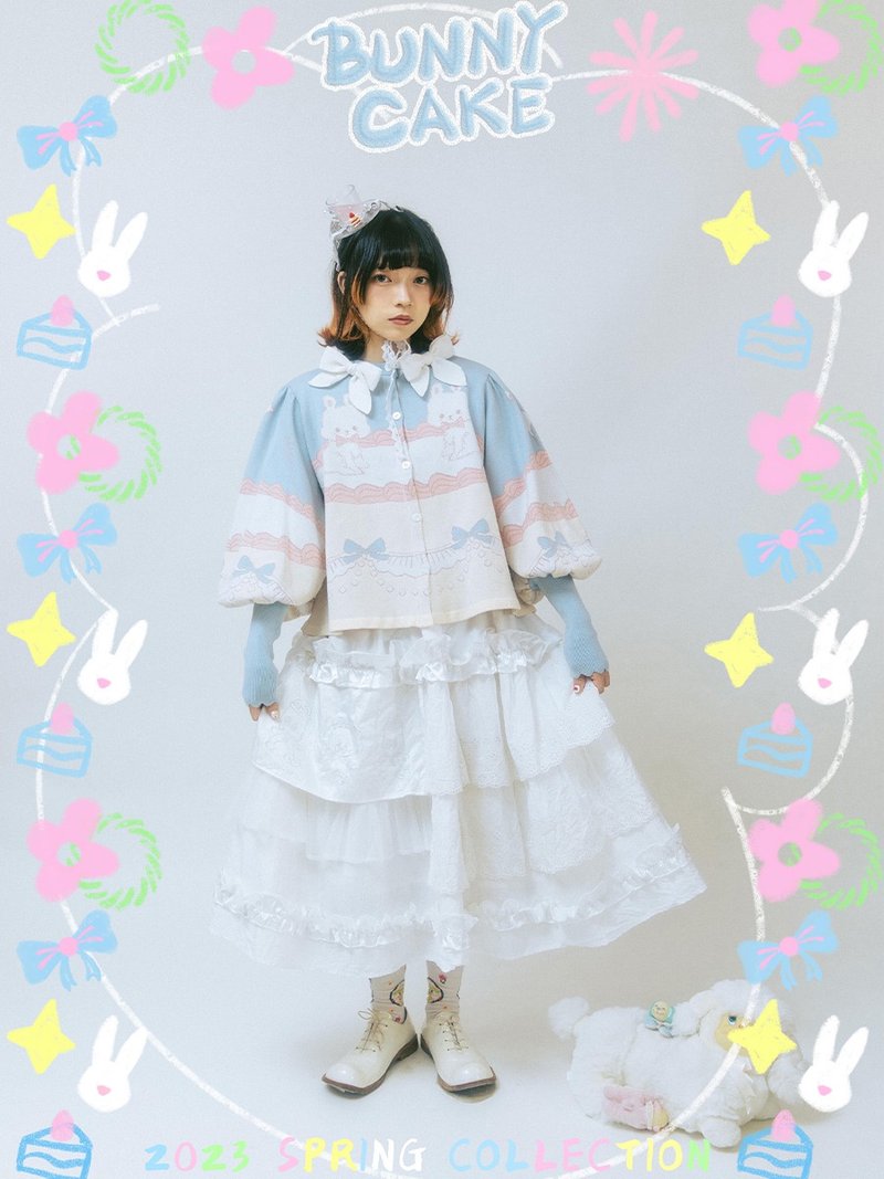 Meugler cow thick island rabbit cream cake lolita sweet bow short leg ...