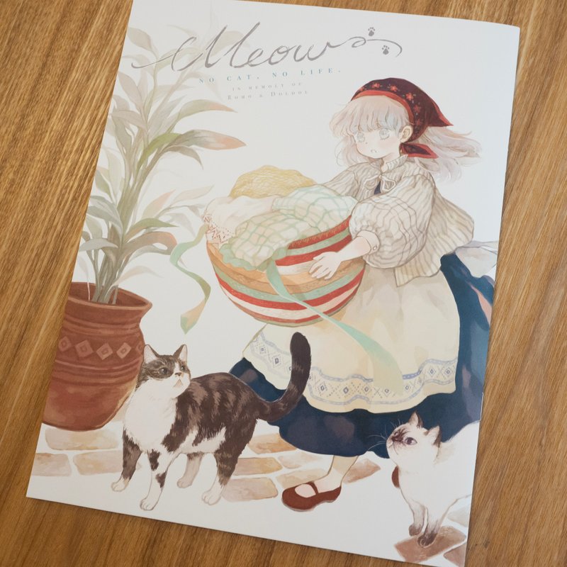 香港插畫師Chiya 插圖 Meow no cat, no life.紀念本 - 設計館 Romo DolDol Studio 刊物/書籍 - Pinkoi