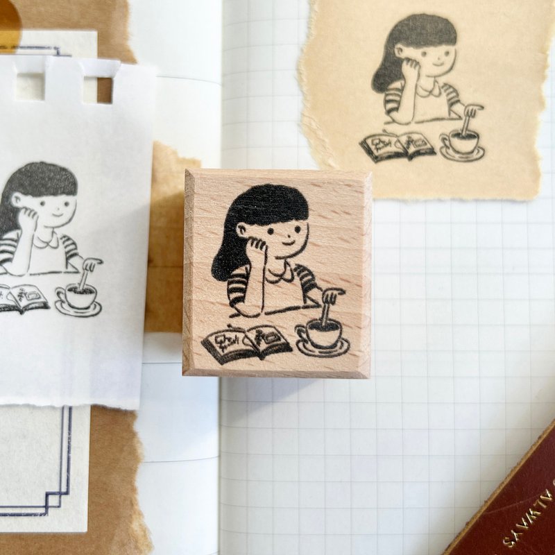 Drinking Tea Stamp - Shop PAPER GOODS BY DORIE Stamps & Stamp Pads - Pinkoi