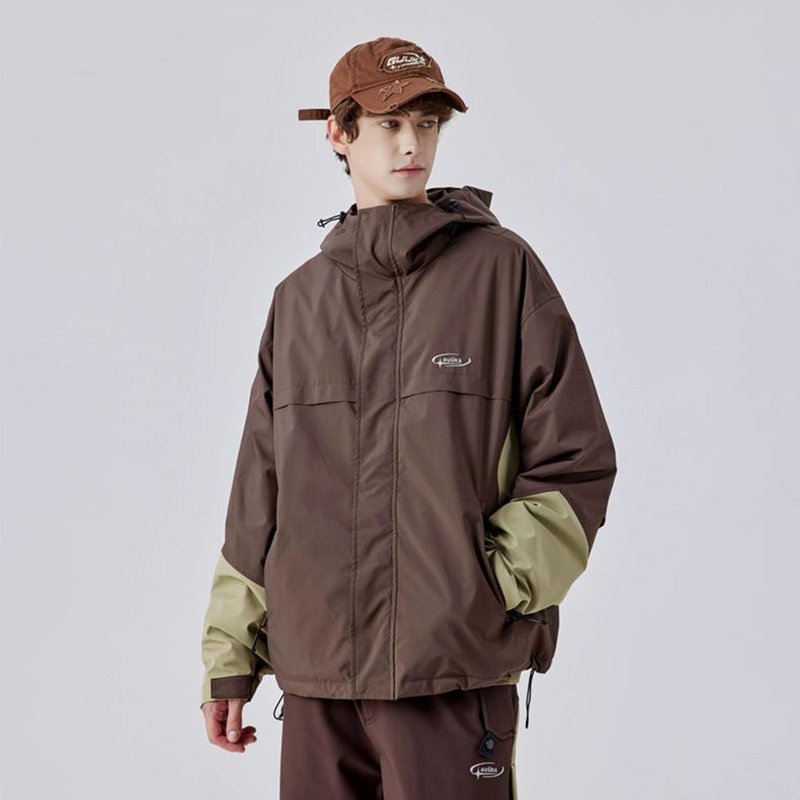 棕色搖粒絨夾克 冬季加絨工裝外套 MUYU｜男夾克/外套人氣榜 - Pinkoi