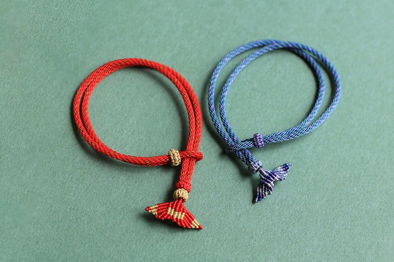 One dyed finger handmade rope | double rope corn knot fishtail lucky ...