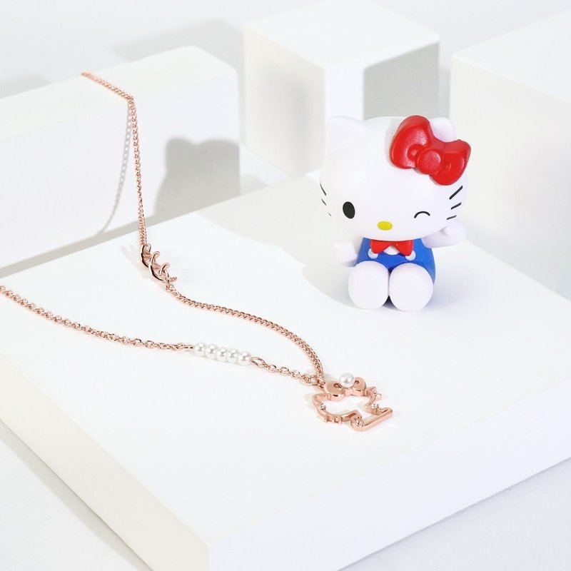 可愛DNA系列-Hello Kitty晶鑽造型項鍊 STORY故事銀飾｜項鍊人氣榜 - Pinkoi