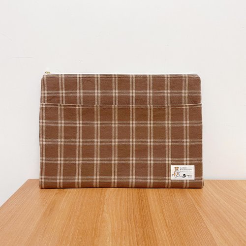 Brown Checkered Flannel 13/15 Inch Computer Protection Case Laptop Case ...
