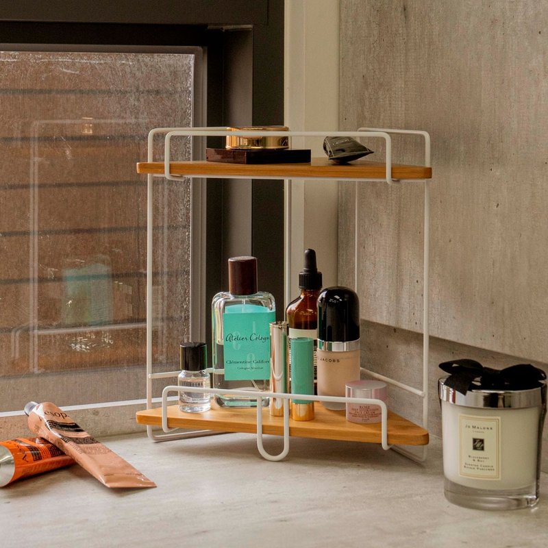 【ikloo】桌上雙層竹板角落置物架 ikloo宜酷屋｜居家收納/收納盒/儲物盒人氣榜 - Pinkoi