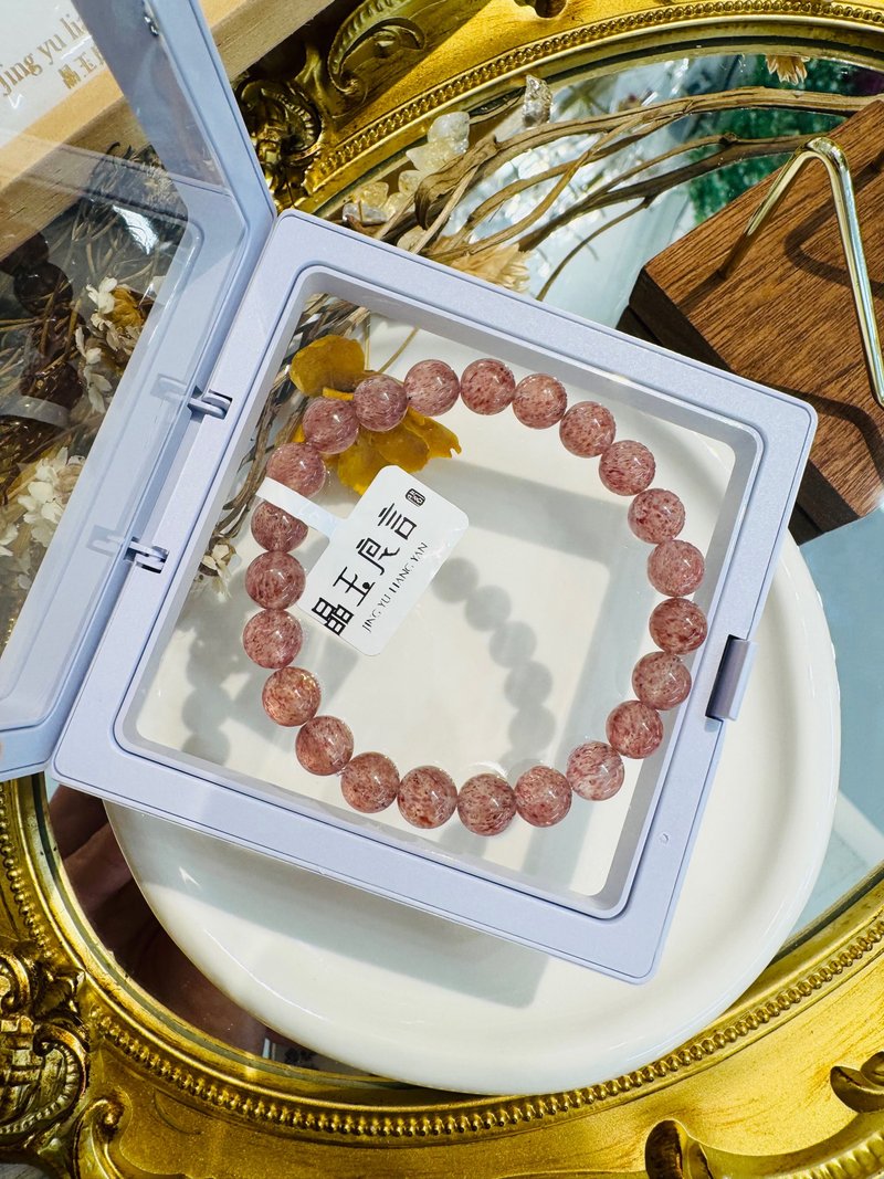 天然頂級白體紅草莓晶滿礦8mm水晶桃花人緣增加個人魅力 晶玉良言閣｜手鍊/手環人氣榜 - Pinkoi