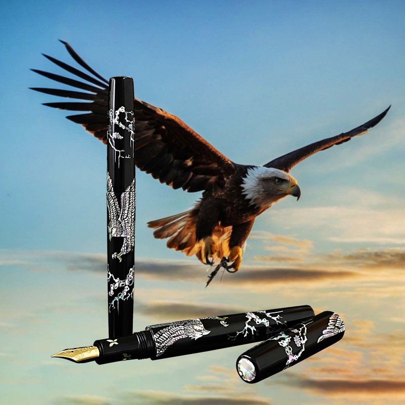 CYPRESS 【螺鈿-老鷹】匠心獨具設計款鋼筆 快木文創 CYPRESS｜鋼筆人氣榜 - Pinkoi