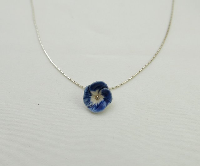 Le trèfle à 4 feuilles四葉幸運草青花瓷純銀項鍊/青花瓷飾品 Le trèfle à 4 feuilles四葉幸運草青花瓷純銀項鍊/青花瓷飾品