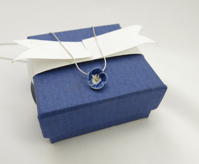 Le trèfle à 4 feuilles四葉幸運草青花瓷純銀項鍊/青花瓷飾品 Le trèfle à 4 feuilles四葉幸運草青花瓷純銀項鍊/青花瓷飾品
