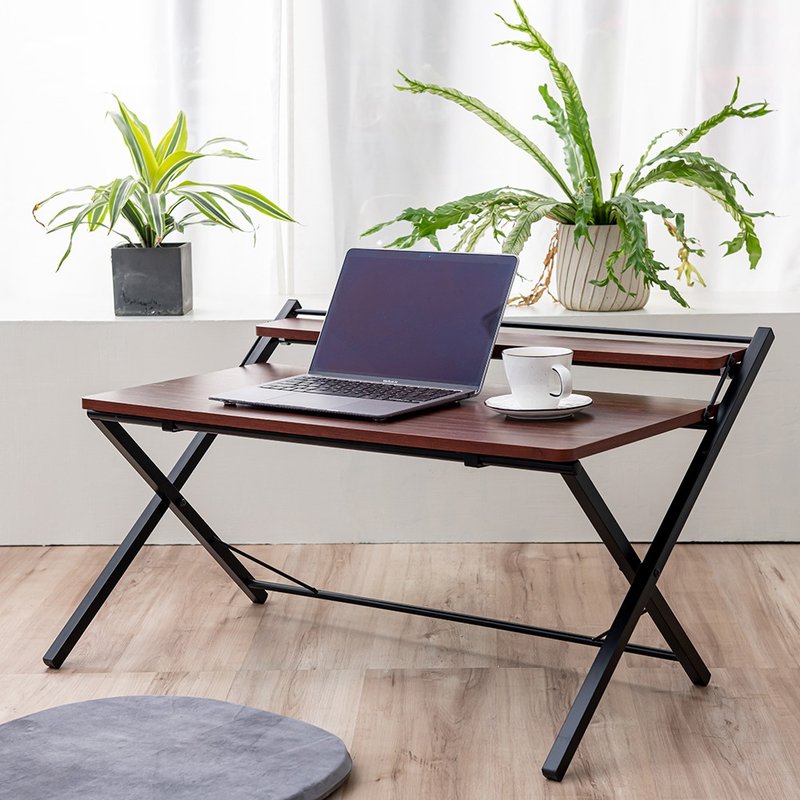 [Bayer Home Furnishing] No-installation double-layer folding table ...