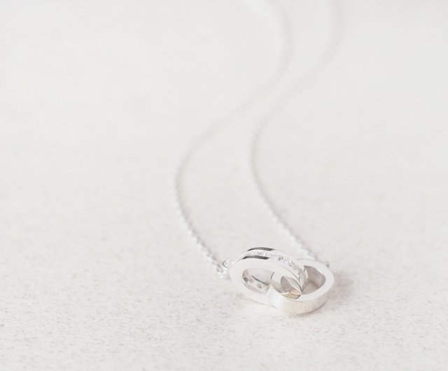 Entwined ring necklace store