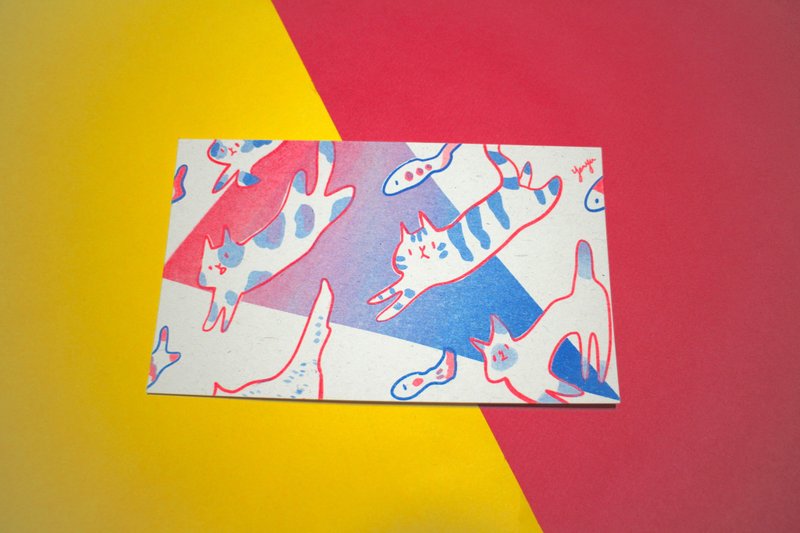 riso cat postcard - Shop yenyuisland Cards & Postcards - Pinkoi