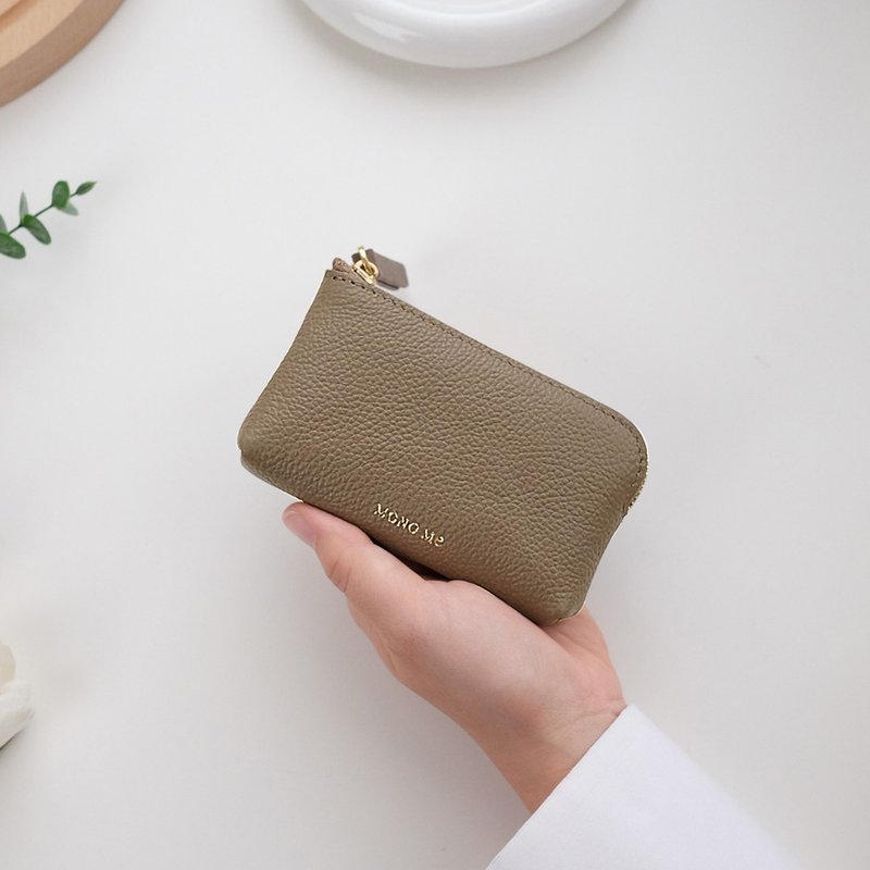 Tiny Key pouch, Pebble Leather – Etoupe - 設計館 MonomeBKK 長短皮夾/錢包 - Pinkoi