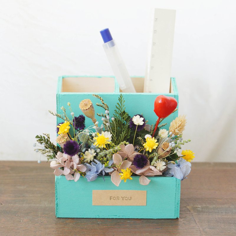 【DIY材料包】湖水綠筆筒木座 / 附簡易說明書電子檔 SUN 風格花物｜花藝/盆栽/植栽人氣榜 - Pinkoi