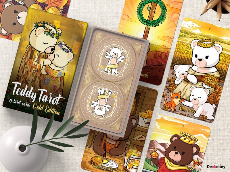 78pcs Teddy Tarot Ver.3 : Gold Edition from Deckstiny - Shop Deckstiny ...