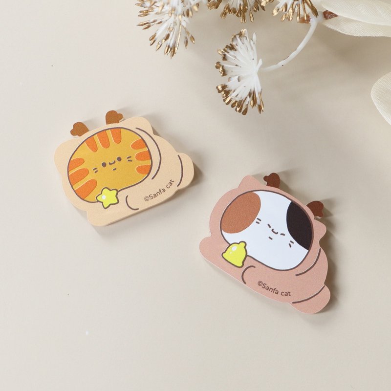 壓克力磁鐵/冰箱磁鐵-麋鹿貓貓│小三花看家中Sanfa cat│聖誕節 小三花看家中Sanfa cat｜磁鐵人氣榜 - Pinkoi