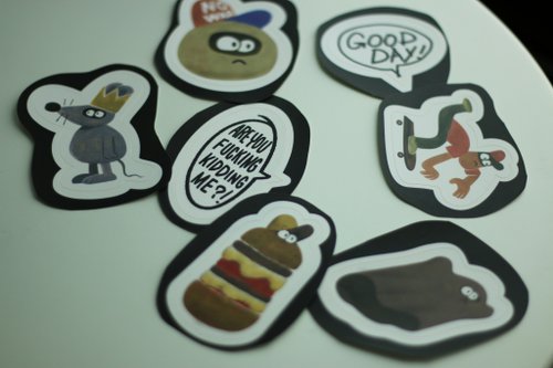 THUMP! Waterproof Matte Sticker Set of 7 all! Made in MIT Taiwan - Shop ...