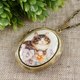 Cat Porcelain Cameo Locket Cute Kitten Photo Locket Pendant Necklace ...